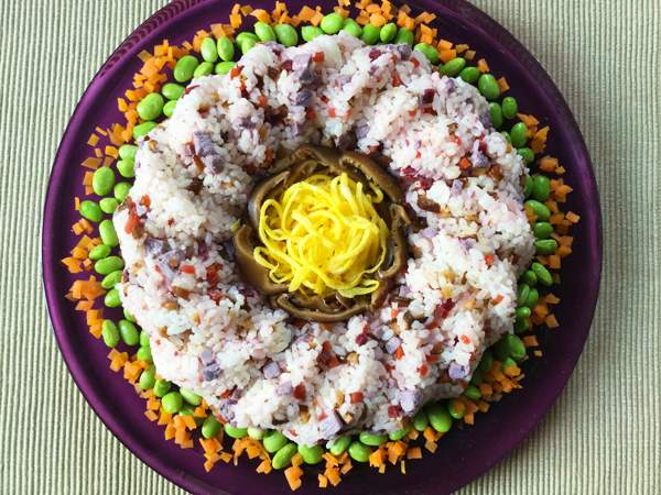 Torta di riso sushi (Gomokuzushi) - Una Giapponese in Cucina